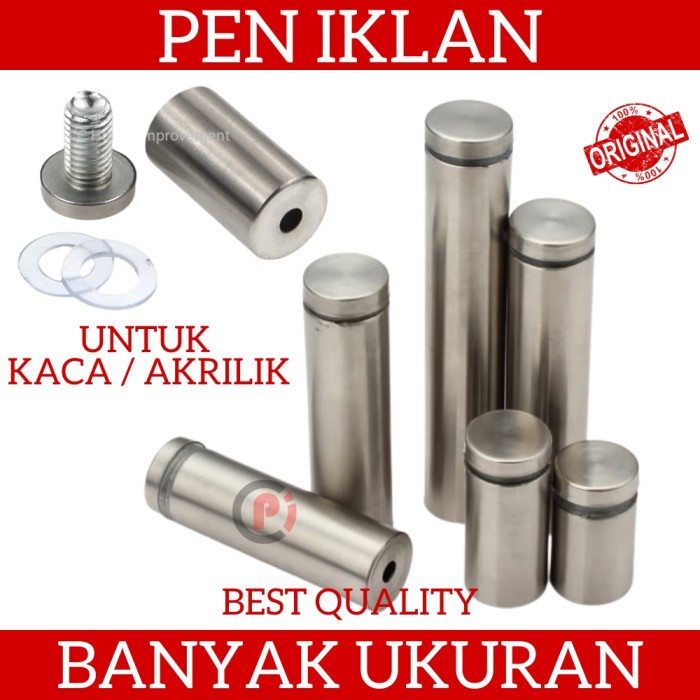 Jual Pen Iklan Stand Off Baut Skrup Dudukan Akrilik Kaca Acrylic Sign ...