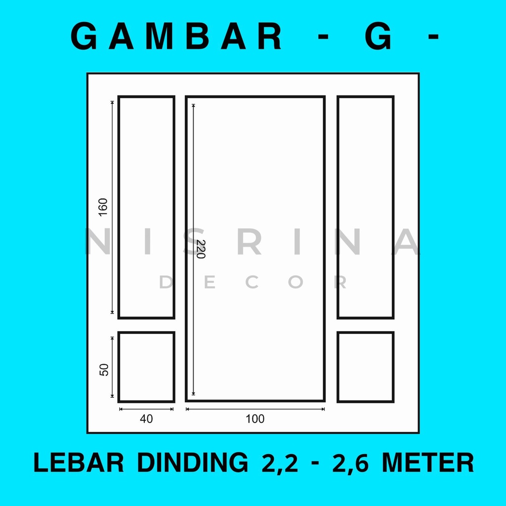 Jual Wall Moulding Premium / Lebar Dinding 2,2 - 2,6 Meter | Shopee ...