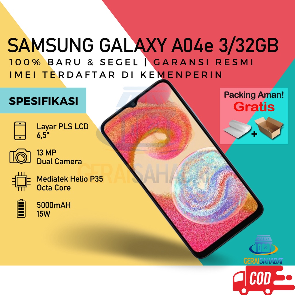 Jual Samsung Galaxy A04e 3/32 GB Garansi Resmi | Shopee Indonesia