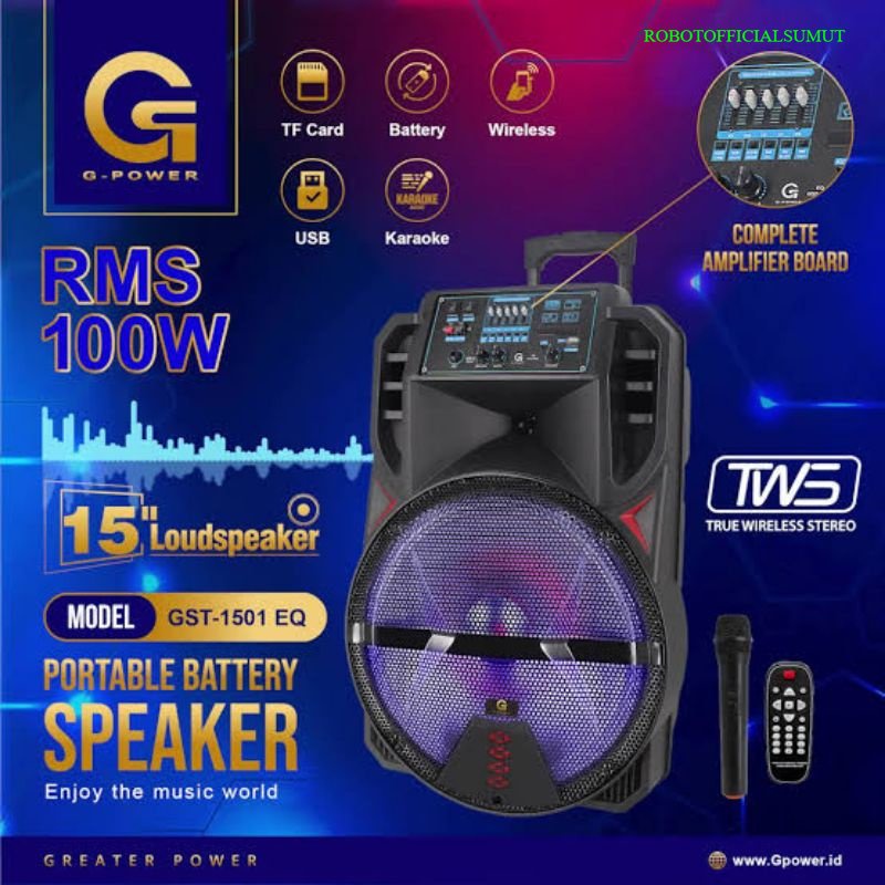 Jual Speaker Bluetooth TWS Karoke Model Koper 15 inch EQ Double Mic GST ...