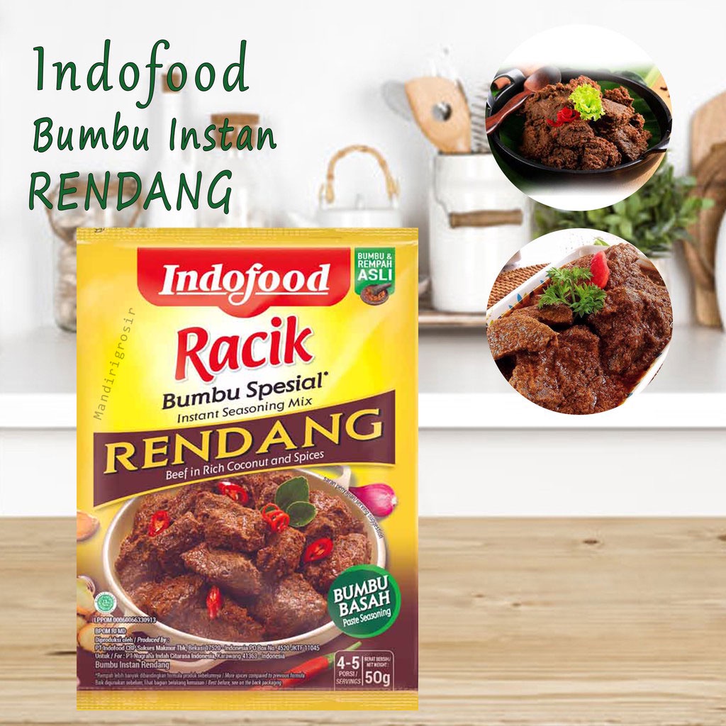 Jual RACIK RENDANG 50 gr BUMBU MASAK INSTAN INDOFOOD | Shopee Indonesia