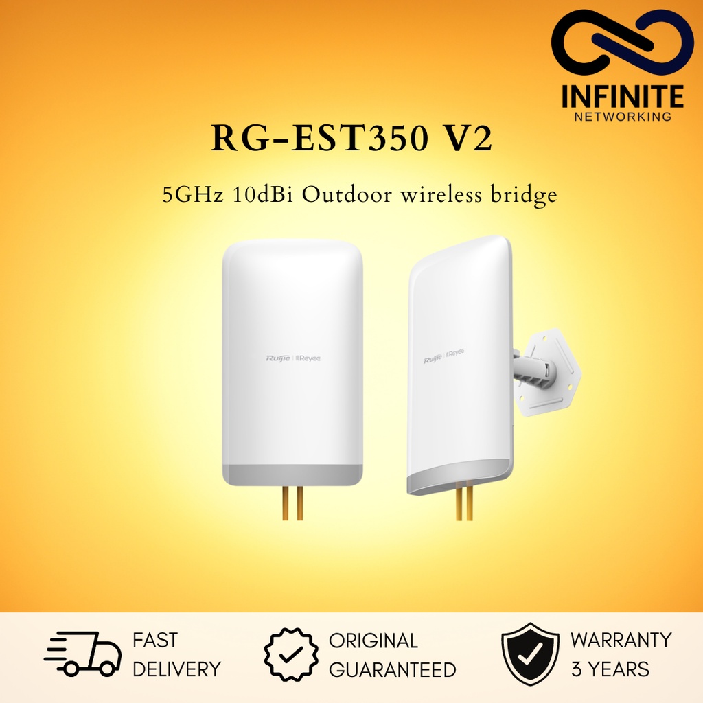 Jual RG-EST350 V2 Ruijie Reyee 802.11AC 5KM Point to Point Wireless Bridge | Shopee Indonesia