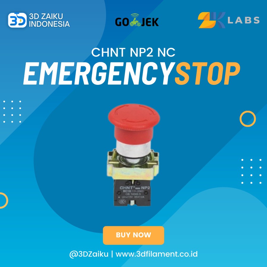 Jual ZKLabs CO2 Laser Machine Mesin Laser Emergency Stop CHNT NP2 NC ...