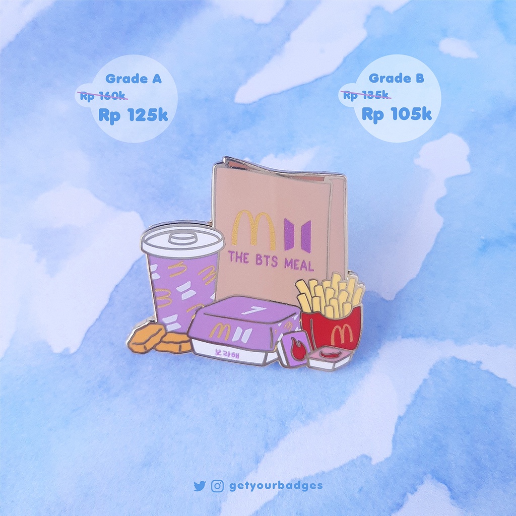 Jual [DISCOUNT EVENT] BTS M e a l Hard Enamel Pin | Shopee Indonesia