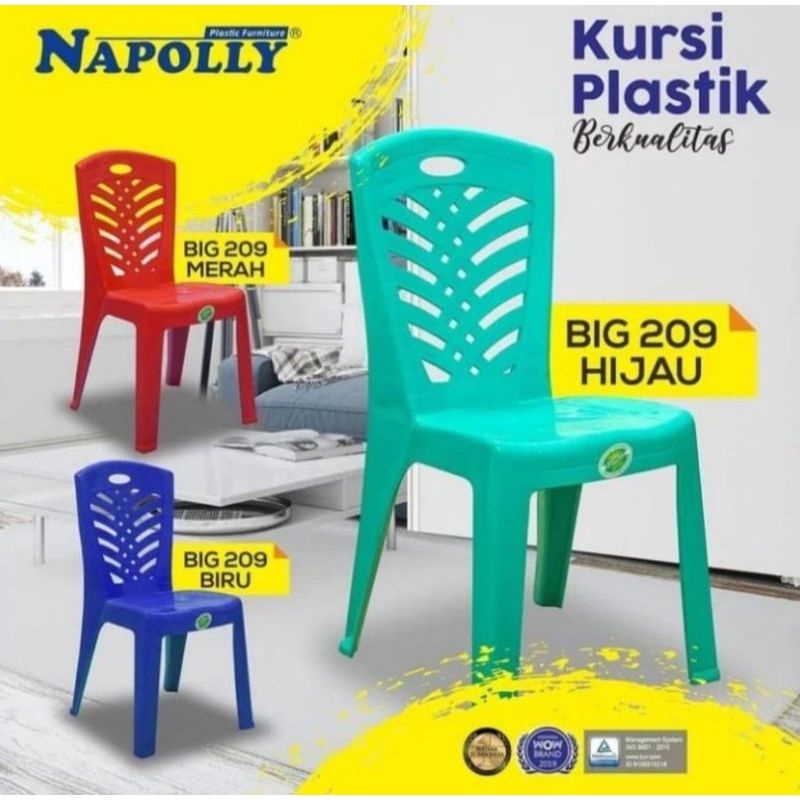 Jual kursi plastik napolly big BP 209 B kursi tenda kursi makan kursi ...