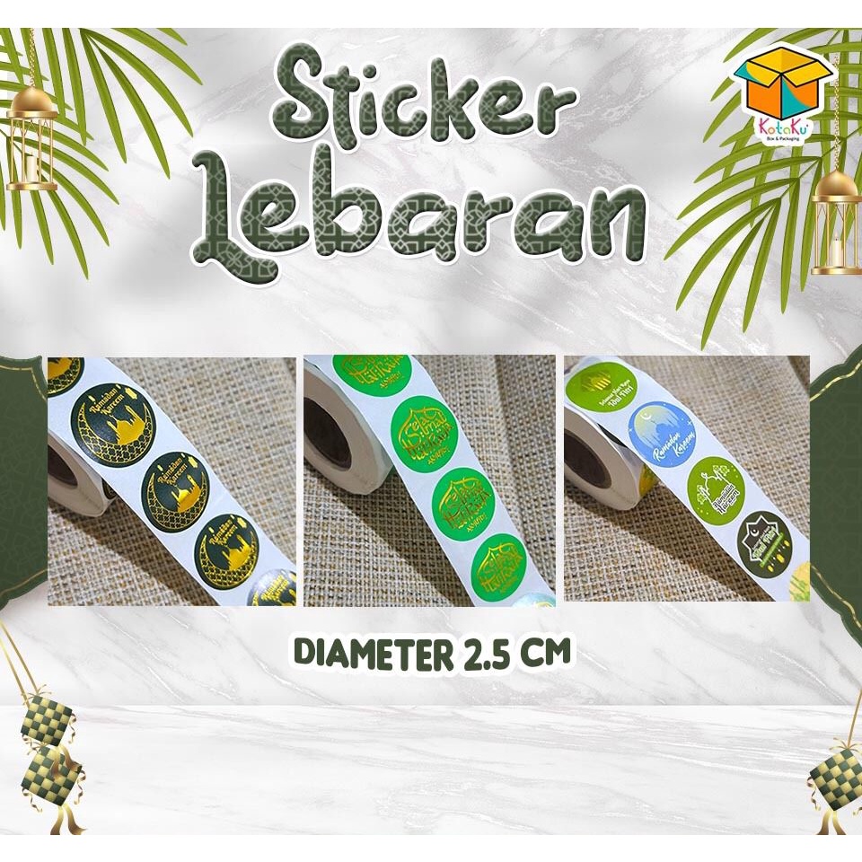 Jual Stiker lebaran/ stiker kecil idul fitri ukuran 2.5cm | Shopee ...
