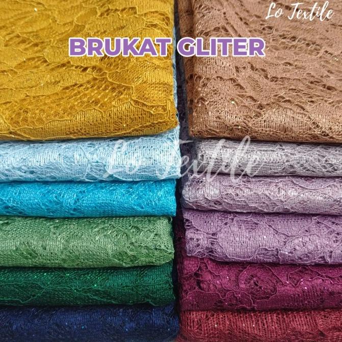 Jual Ready.. Bahan Brukat Kebaya Brokat Meteran Premium Kain Brokat ...