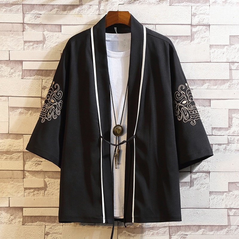 Jual Terbaru Jepang Kimono Man Haori Yukata Asia Streetwear Samurai ...