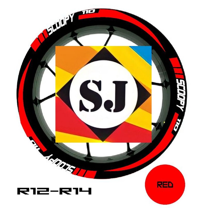 Jual sticker stiker skotlet scotlet Scotlite list velg honda scoopy ...