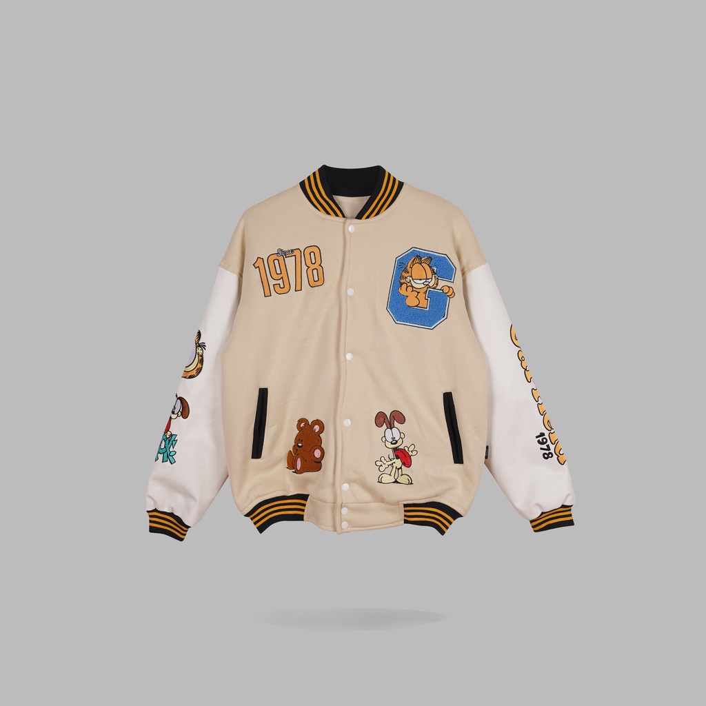 Jual Varsity Jacket Garfield Odie | Shopee Indonesia