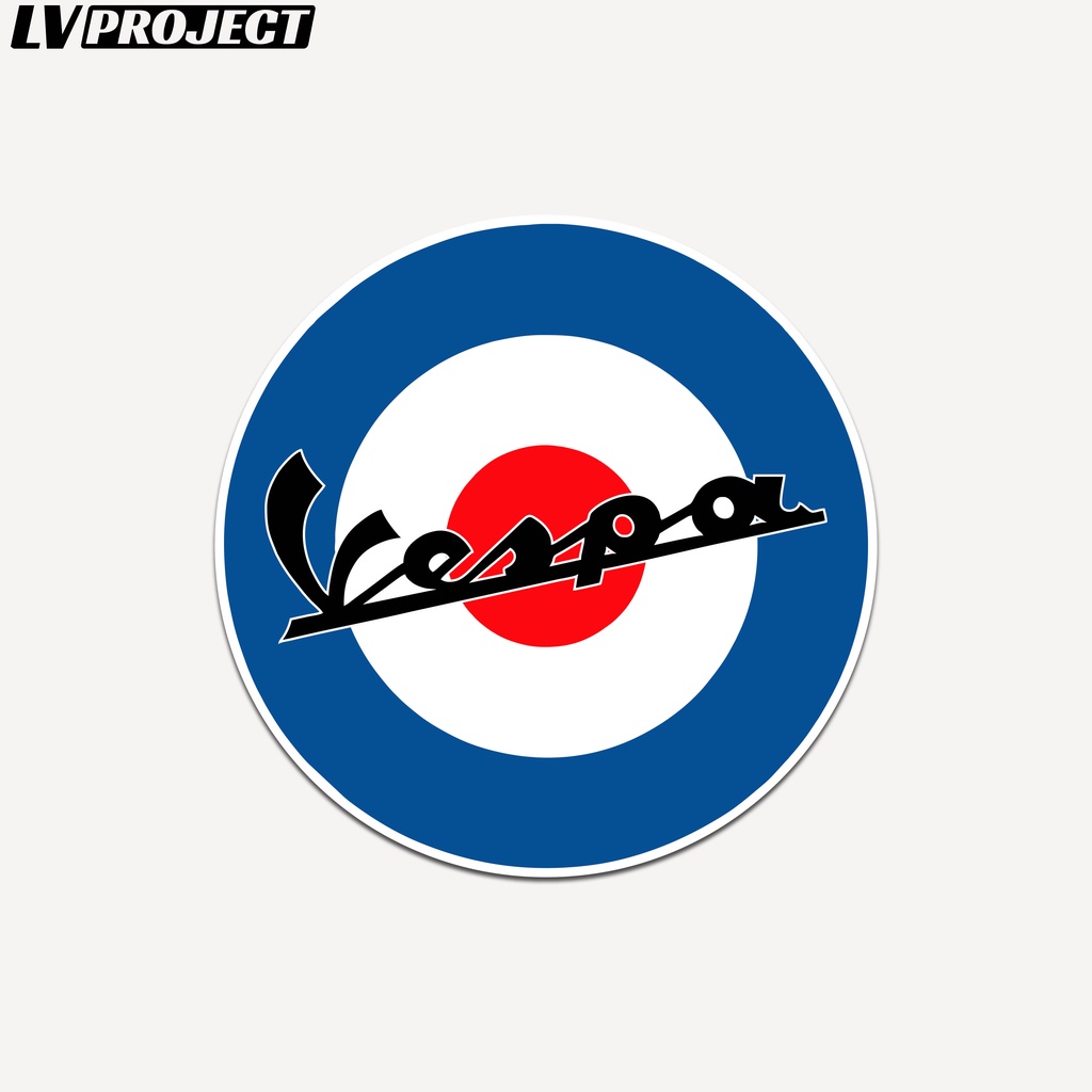 Jual Stiker Logo Vespa Target Vinyl Glossy Sticker Motor Classic ...