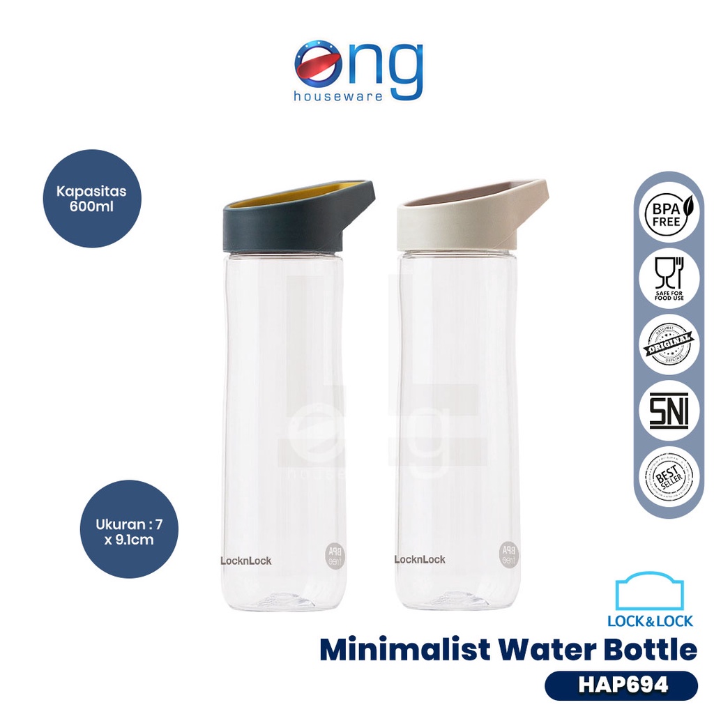 Jual Locknlock Botol Air Minum Exclusive Minimalist Water Bottle 600ml ...