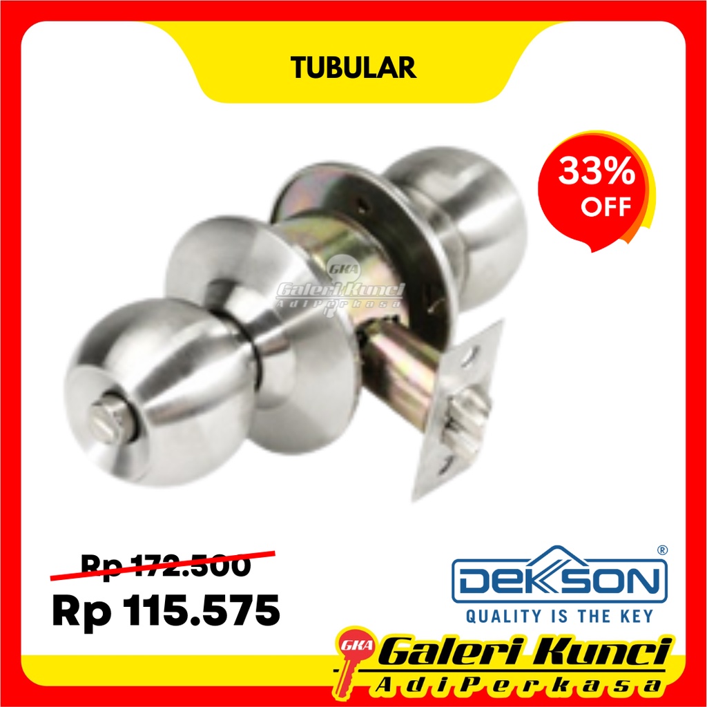 Jual Handle Pintu Dekson Dekkson KCBL 8587 BK Tubular Lock Set Kunci ...