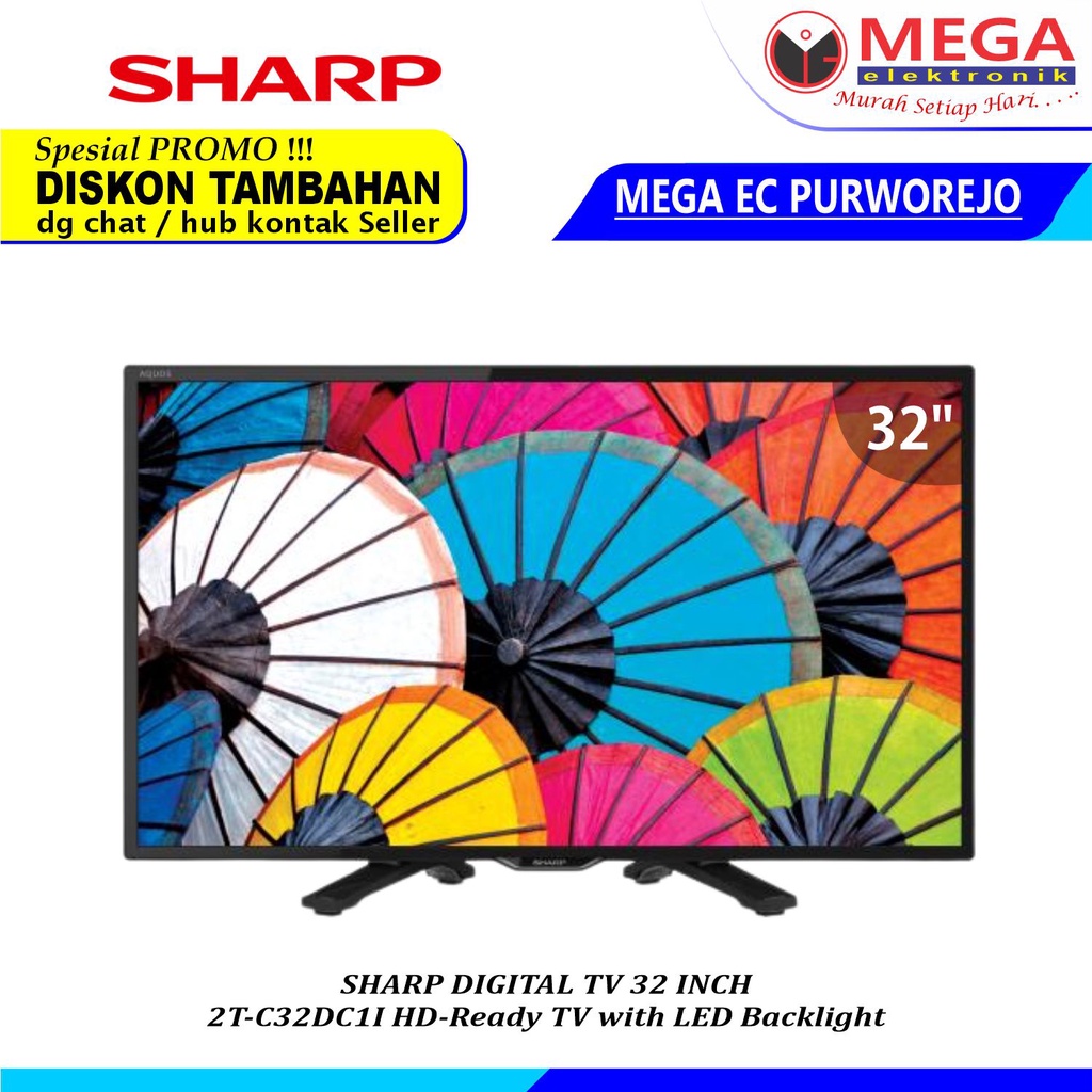 Jual LED SHARP 2T-C32DC1I / 2T C32DC1I DIGITAL TV 32 INCH | Shopee ...