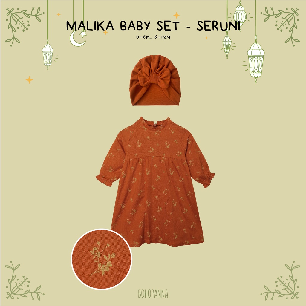 Jual BOHOPANNA - RAYA COLLECTION - MALIKA BABY SET - Baju Muslim Anak ...