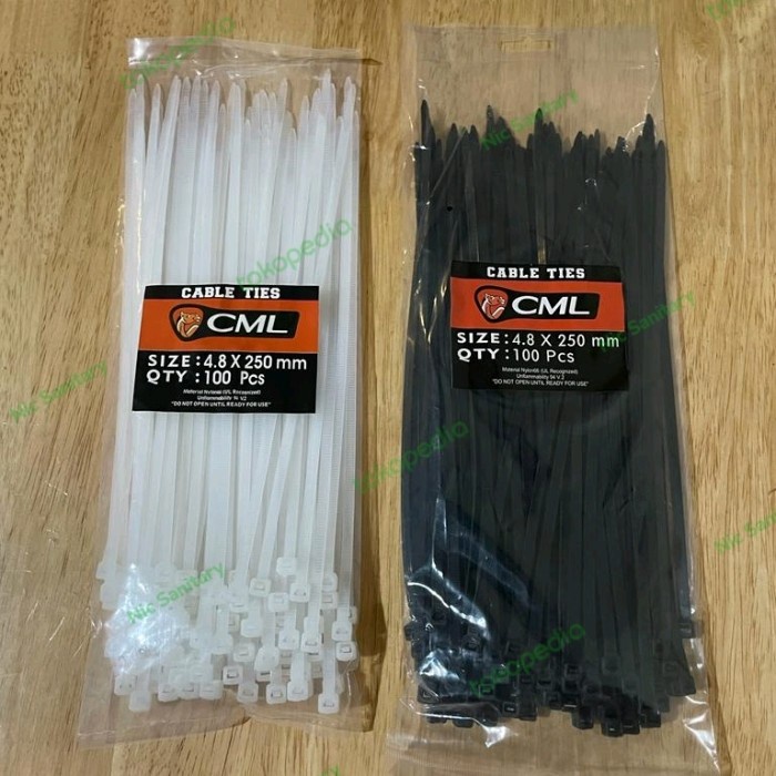 Jual Kabel tis tebal CAMEL nylon 4,8x250mm Cable tis ikat multifungsi ...