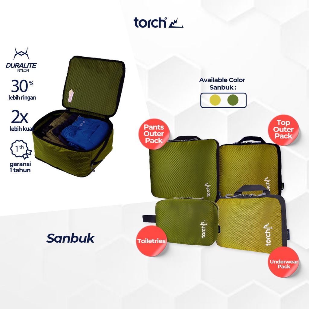 Jual TORCH Expandable Pouch Packing Set Organizer Travel Pouch Cubes ...