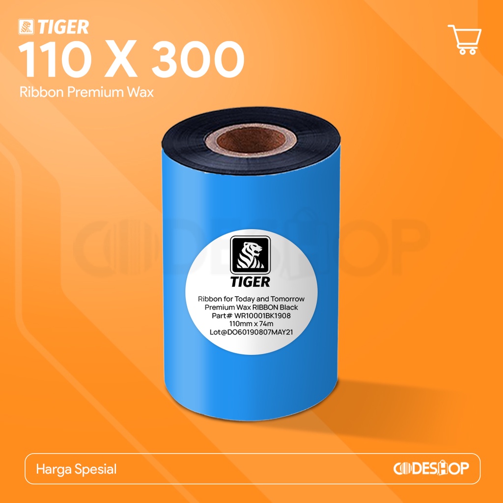 Jual Barcode Label Stiker Ribbon 110X300 Premium Wax- Ribon 110 X 300 ...