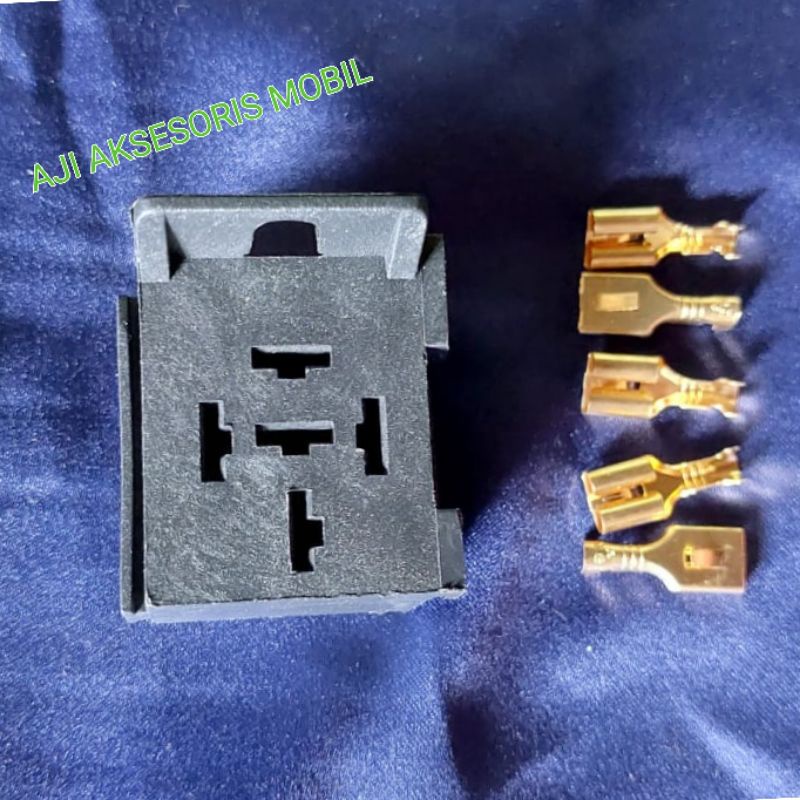 Jual SOKET 4 ATAU 5 KAKI SKUN KUNING 5 PCS SOKET SOKET RELAY MOBIL ...