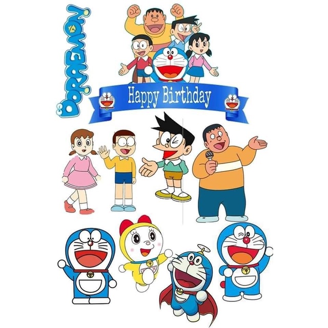 Jual TOPPER DORAEMON - TOPPER ULANG TAHUN -TOPPER HAPPY BIRTHDAY ...