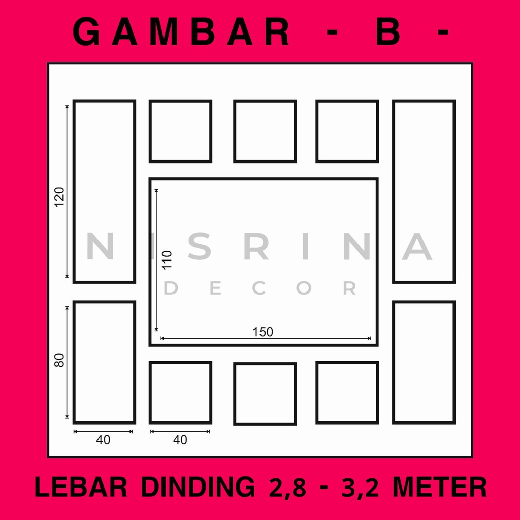 Jual Wall Moulding Premium / Lebar Dinding 2,8 - 3,2 Meter | Shopee ...