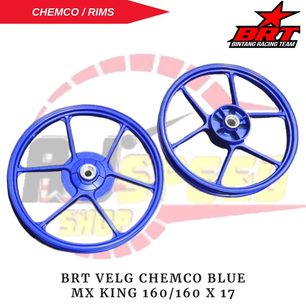 Jual BRT Velg Racing Chemco Set Model V MX King 160 160 Ring 17 Blue ...