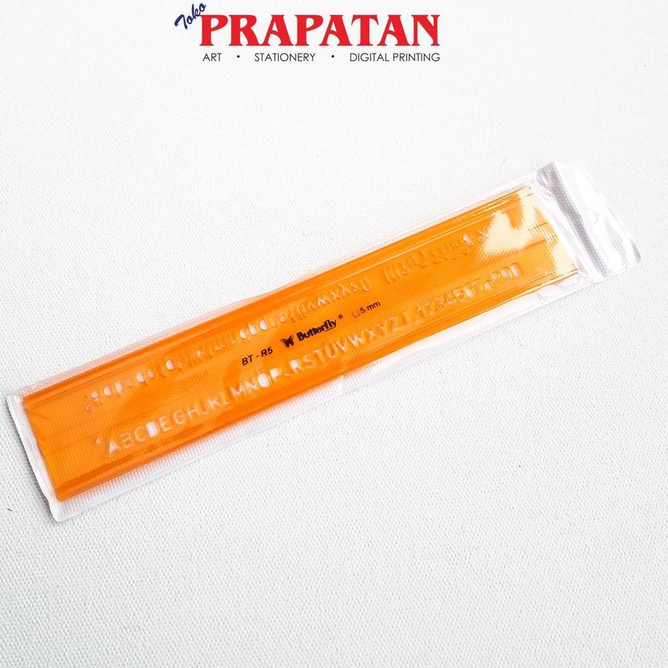 Jual Paket Meriah Penggaris Mal Huruf 5mm/ 3mm Butterfly BT-R5/ BT-R3 ...