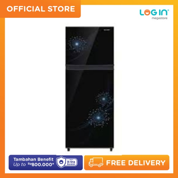 Jual Sharp Kulkas 2 Pintu SJ237MGDB 205 / 187 L | Shopee Indonesia