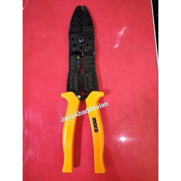Jual INGCO TANG SCUN CRIMPING 10 INCH / TANG SKUN KUPAS KABEL 10 IN ...
