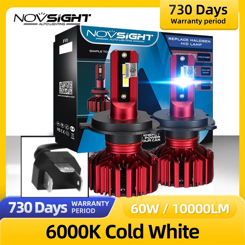 Jual 1 Pair Novsight H4 H11 LED Headlight Auto Car Headlamp 10000LM 6000K 60W | Shopee Indonesia