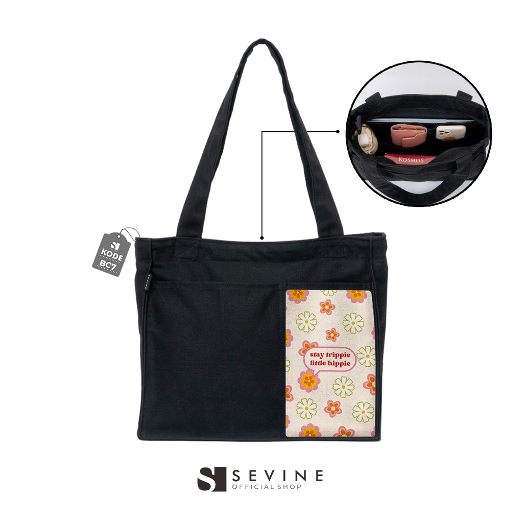 Jual Sevine Totebag Kanvas Rebecca Tas Wanita Tote Bag Kuliah Sekolah ...