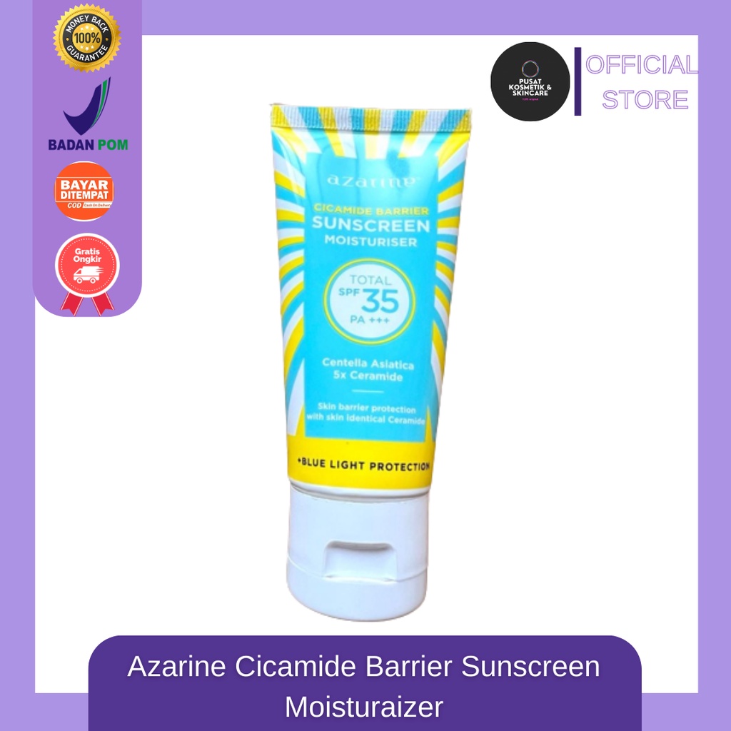 Jual Azarine Cicamide Barrier Sunscreen Moisturaizer 40 Ml | Shopee ...