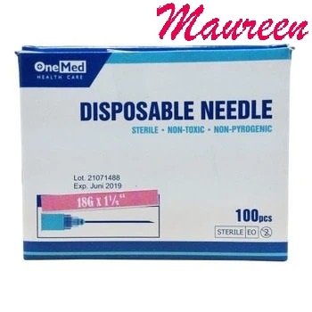 Jual [ COD] Onemed Jarum Disposable Needle Ukuran18 23 24 25 26 27 30 G Box isi 100pcs | Shopee ...