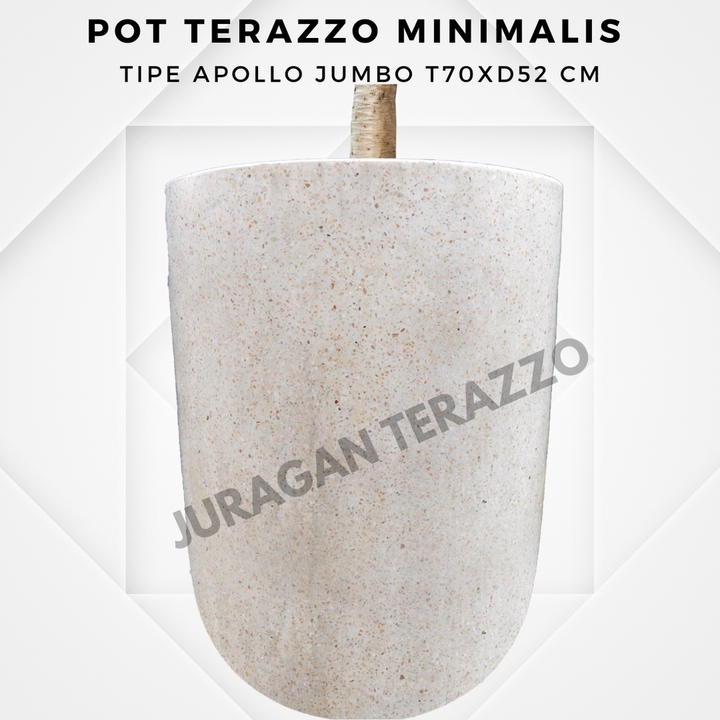 Jual JURAGAN TERAZZO POT TERAZZO PUTIH TANAMAN HIAS TIPE APOLLO KAPSUL ...