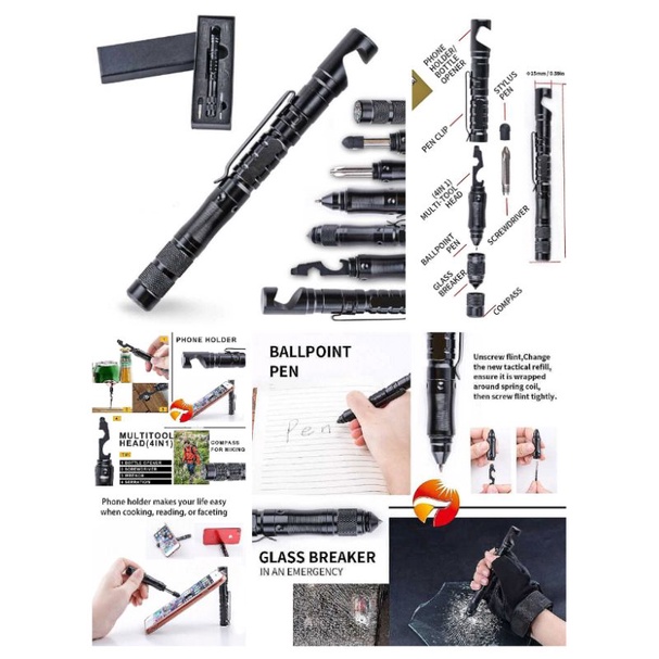 Jual 11 in 1 alat edc multifungsi untuk camping hiking outdoor toolkit ...
