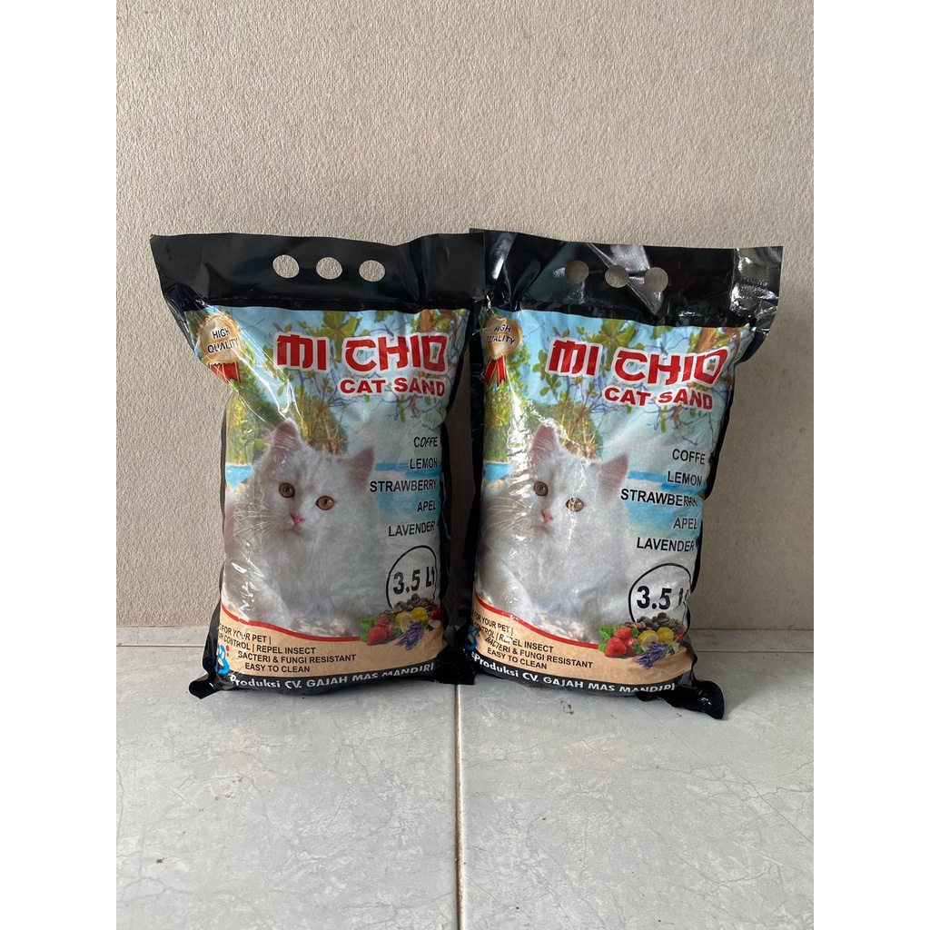 Jual PASIR KUCING 3,5ltr / PASIR KUCING WANGI /PASIR GUMPAL WANGI / PASIR KUCING MI CHIO / PASIR ...