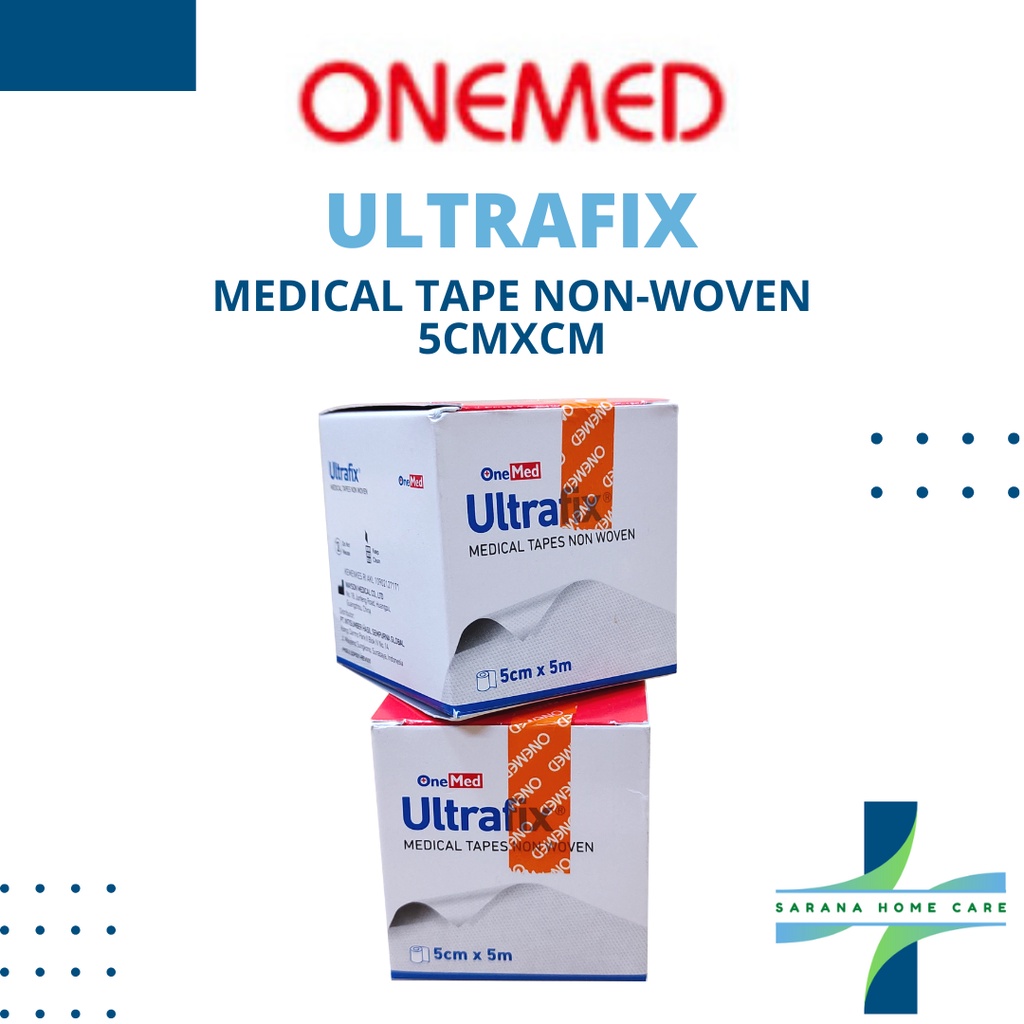 Jual ONEMED Ultrafix Medical Tapes Non-Woven 5cm x 5m/ lem perban ...