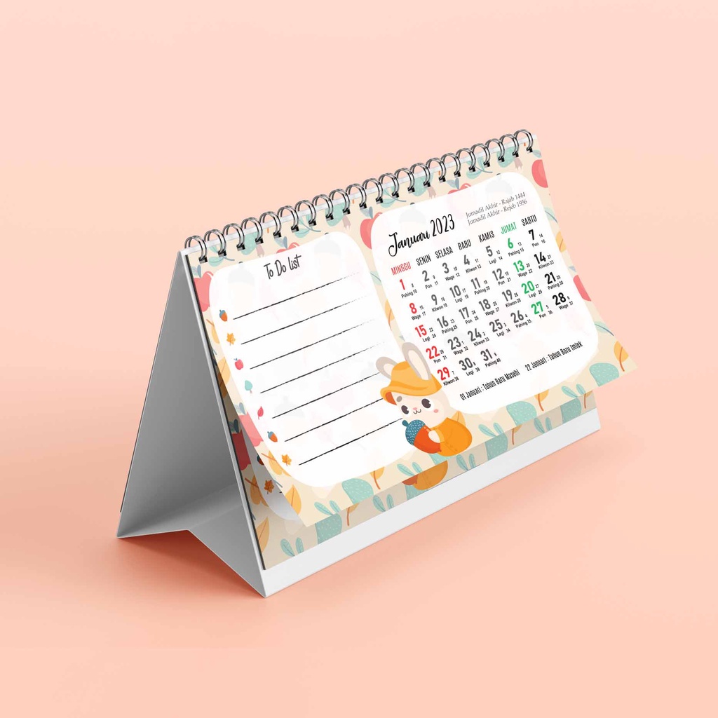 Jual Hanabi Kalender Mini 2024 / Kalender Meja Custom / Kalender Note ...