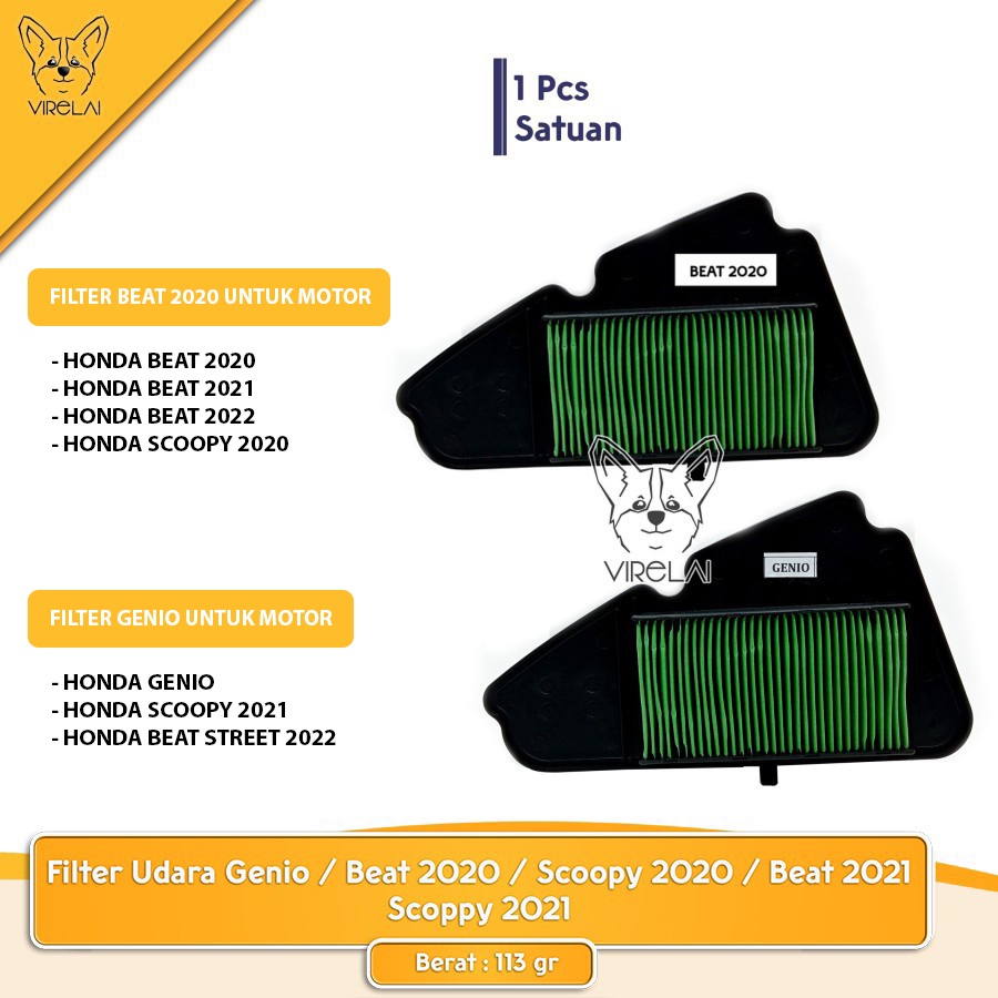Jual Filter Udara Genio / Beat 2020 / Beat 2021 / Beat Street 2022 ...