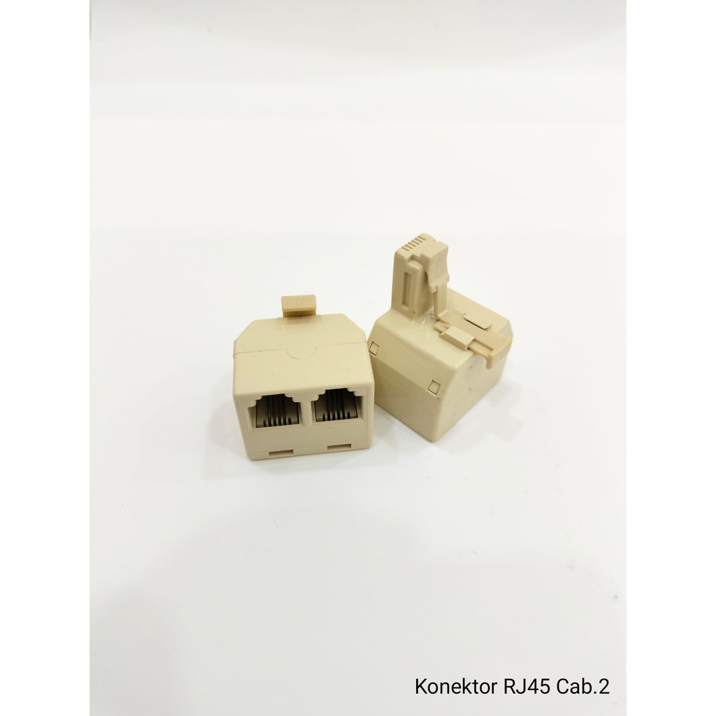 Jual RJ 45 connector cabang 2 male female | Shopee Indonesia
