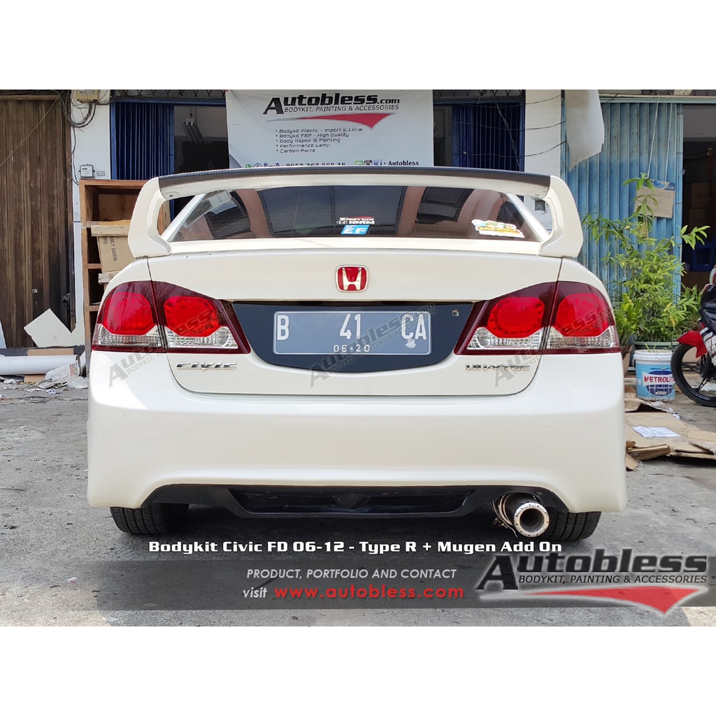 Jual Bodykit Belakang Honda Civic FD Type R FRP | Shopee Indonesia