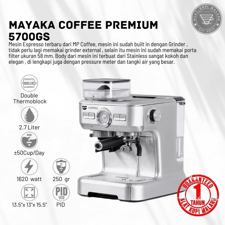 Jual MESIN KOPI Mesin Espresso Mayaka Premium 5700 GS | Shopee Indonesia