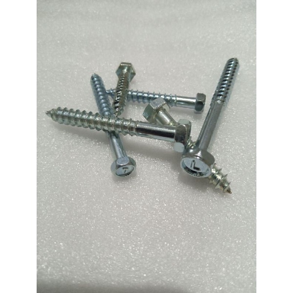 Jual Lag Screw / Deskrup 3/16" x 2" (10pcs) | Shopee Indonesia