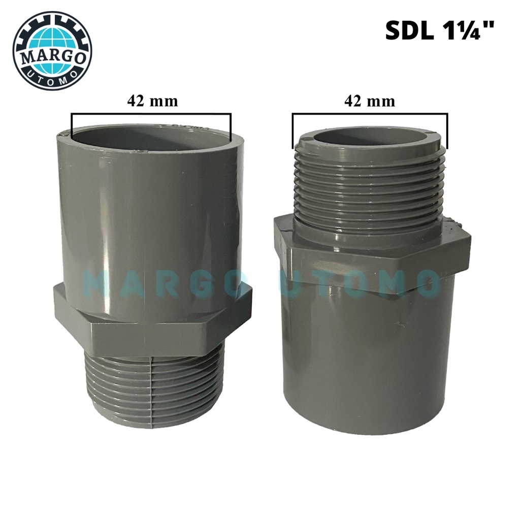 Jual Fitting PVC / Sambungan Pipa PVC Sock Drat Luar SDL 1 1/4 inch | Shopee Indonesia