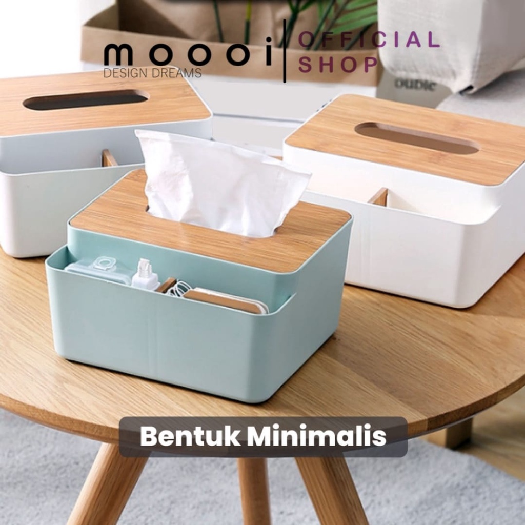 Jual MOOOI Kotak Tempat Tisu Penyimpanan Holder Tissue Box Multifungsi ...