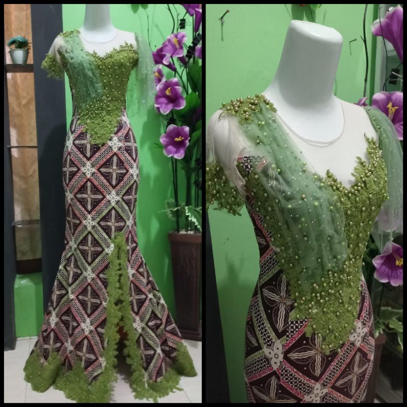 Jual Ready stock kebaya batik stretch / baju singer penyanyi sinden ...