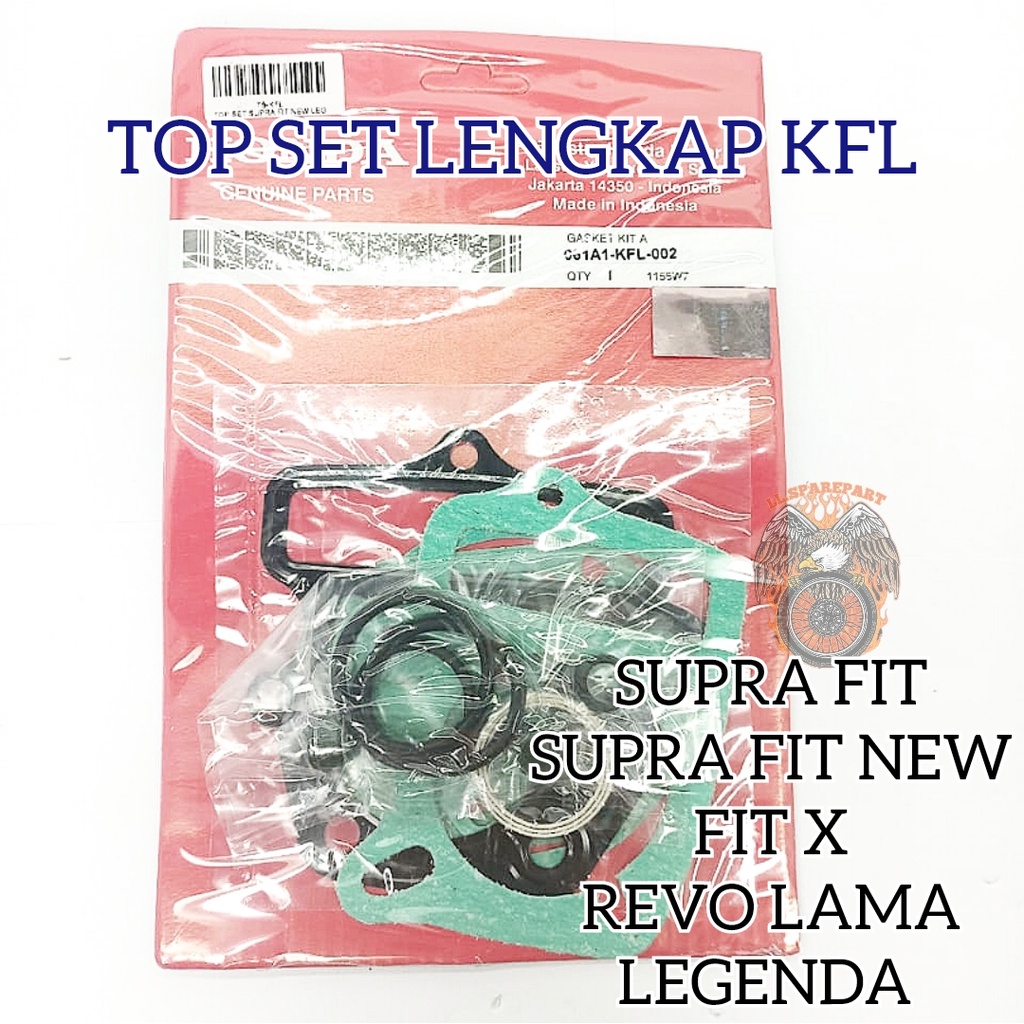 Jual PACKING TOP SET LENGKAP HONDA KFL KUALITAS ASLI ORIGINAL HONDA GASKET PAKING TOPSET SUPRA ...