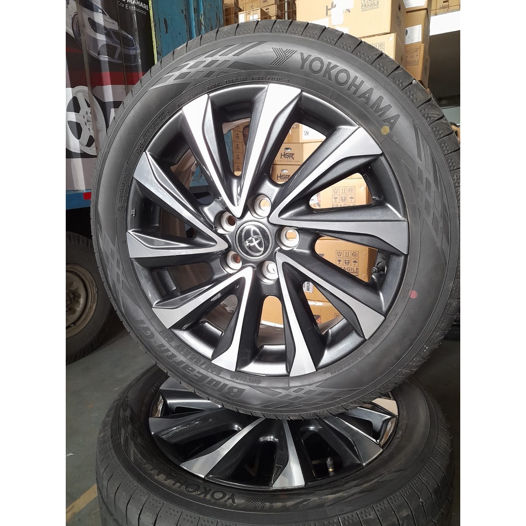 Jual Pelek Original All New Toyota Voxy Ring 17 Baut 5x114 Ban Yokohama ...