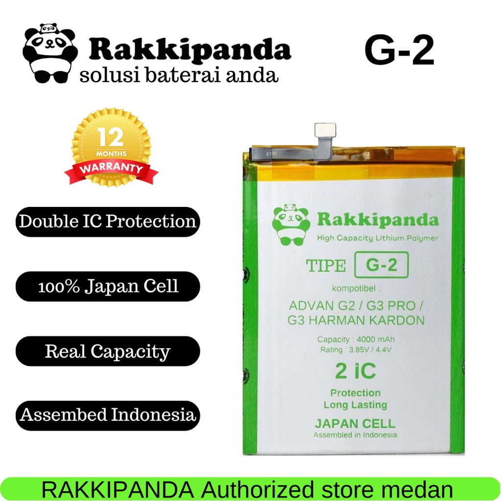 Jual BATERAI RAKKIPANDA FOR ADVAN G2 / G3 PRO (2020) / G3 HARMAN CARDON ( 6001 ) | Shopee Indonesia