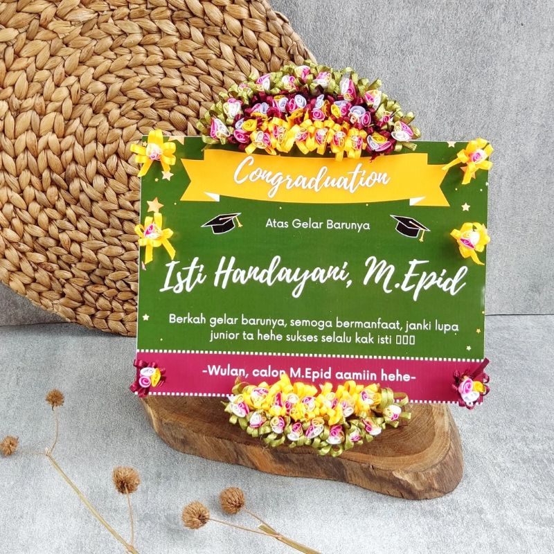 Jual PAPAN BUNGA MINI READY STOCK / GIFT WISUDA / KADO WISUDA / HADIAH ...